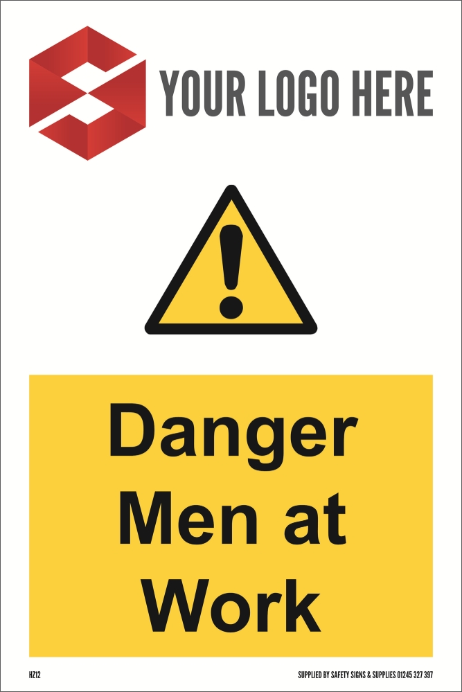 200MM X 300MM Danger Men At Work - Safety Signs UK Ltd