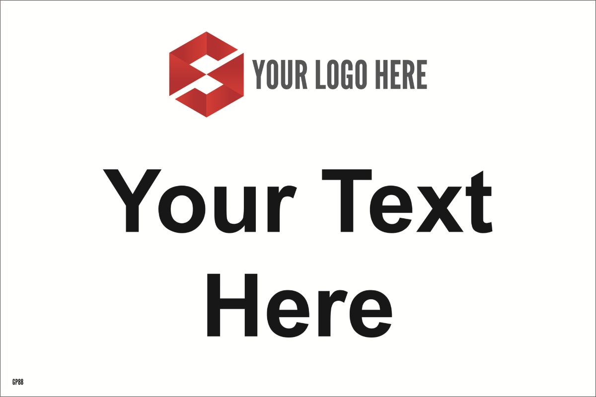 300mm x 200mm Your Text here - Safety Signs UK Ltd