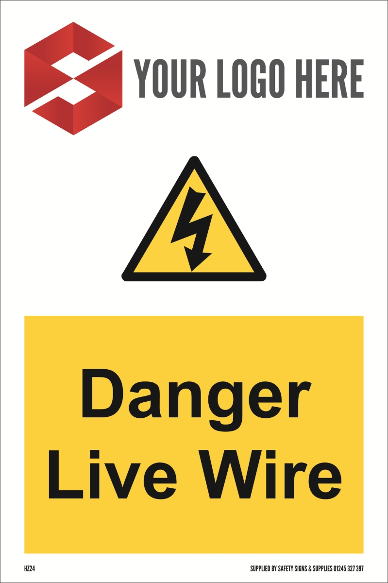 200MM X 300MM Danger Live Wire - Safety Signs UK Ltd
