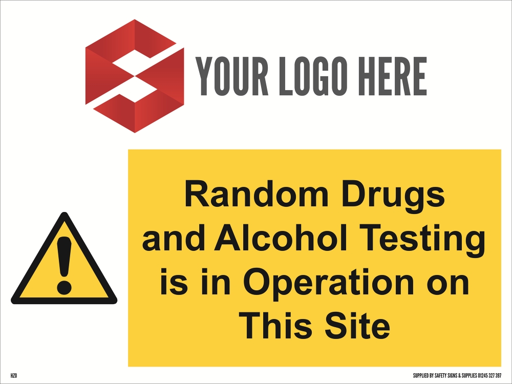 600MM X 450MM Random Drugs And Alochol Test - Safety Signs UK Ltd