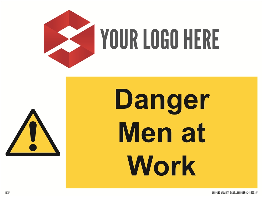 600MM X 450MM Danger Men At Work - Safety Signs UK Ltd