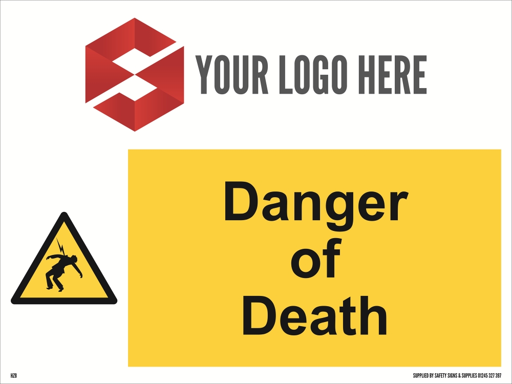 600MM X 450MM Danger Of Death - Safety Signs UK Ltd