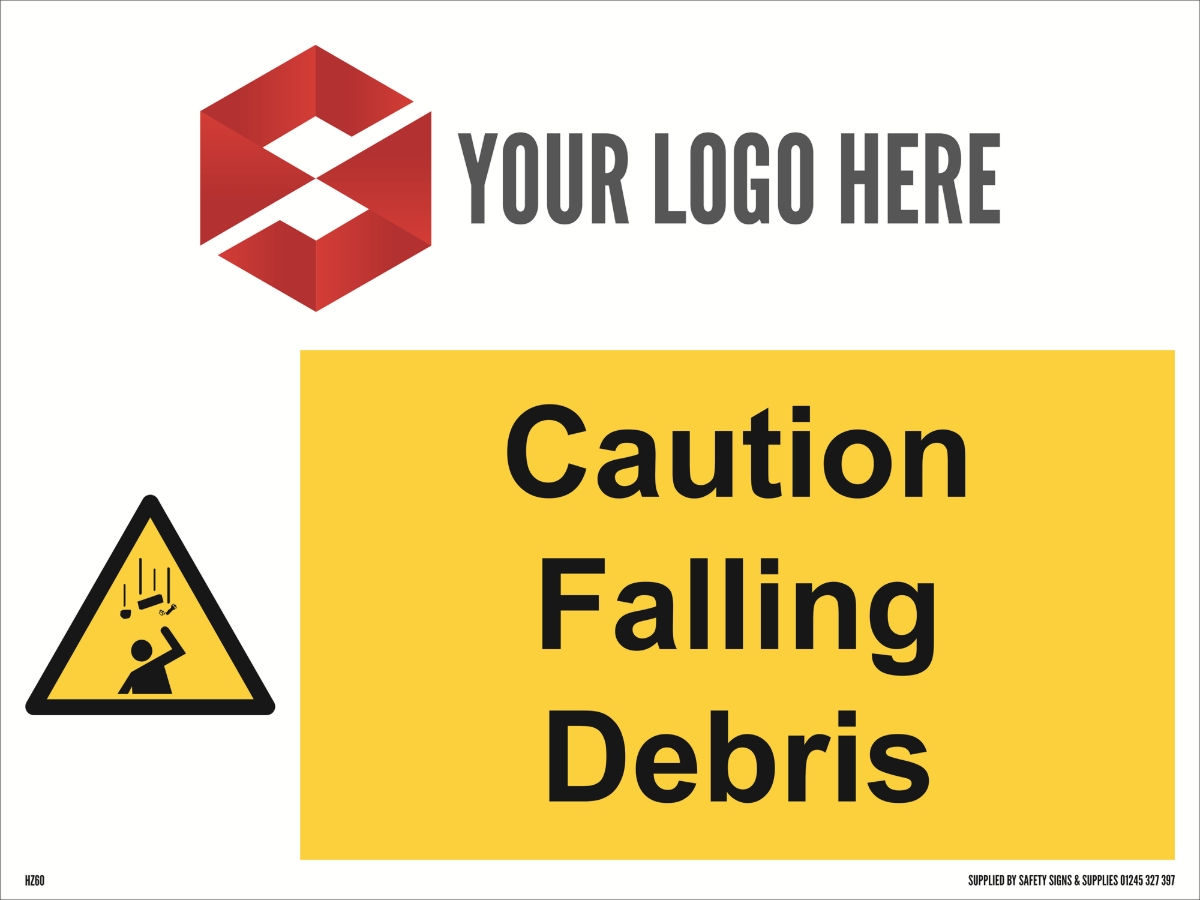 600MM X 450MM Caution Falling Debris - Safety Signs UK Ltd